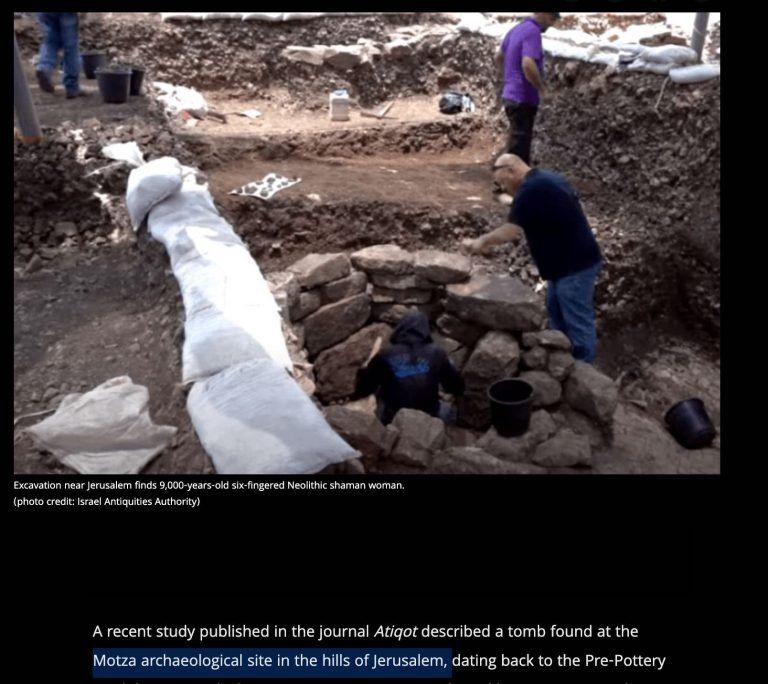 Six-fingered shaman skeleton excavated near Jerusalem – JTOD ...